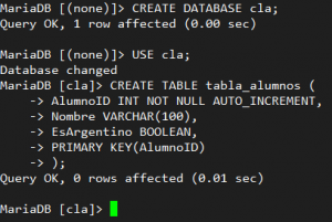 MySQL o MariaDB: creación de una base de datos – El Camino del Sysadmin