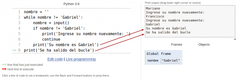 Ejecución del bucle while en Python: uso de continue y break – El ... Ejecución del bucle while en Python: uso de continue y break – El ...