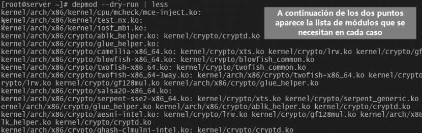 Uso de depmod para ver dependencias de módulos – El Camino del Sysadmin